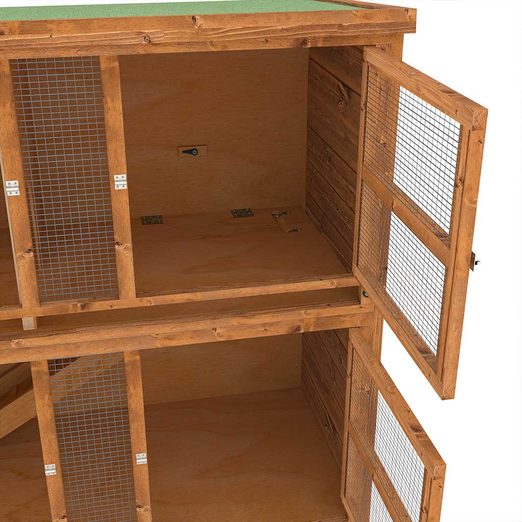 4ft Double Luxury Rabbit Hutch – Home & Roost