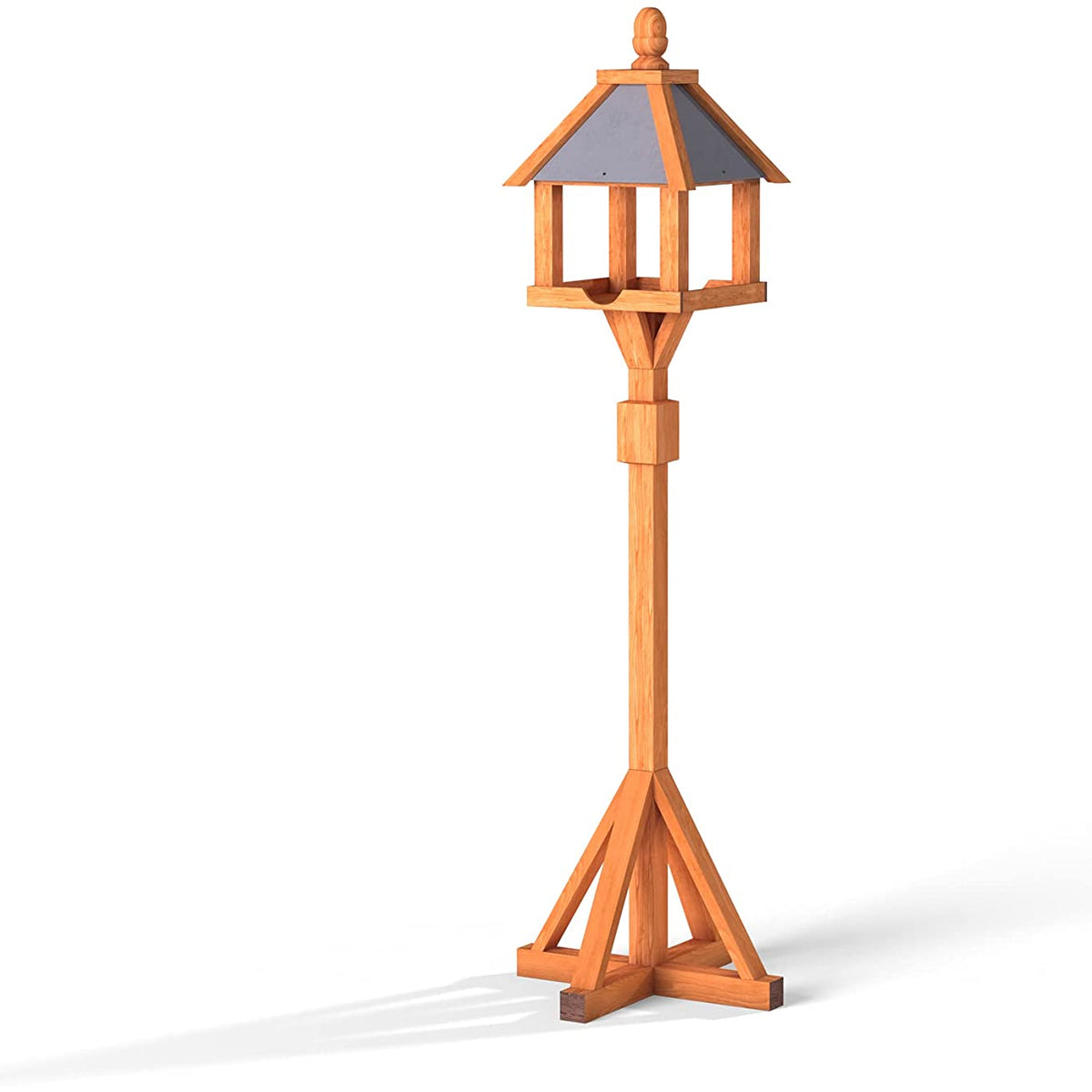 Wooden Bird Table with Slate-Effect Roof | Shop Now & Get Free Gifts ...