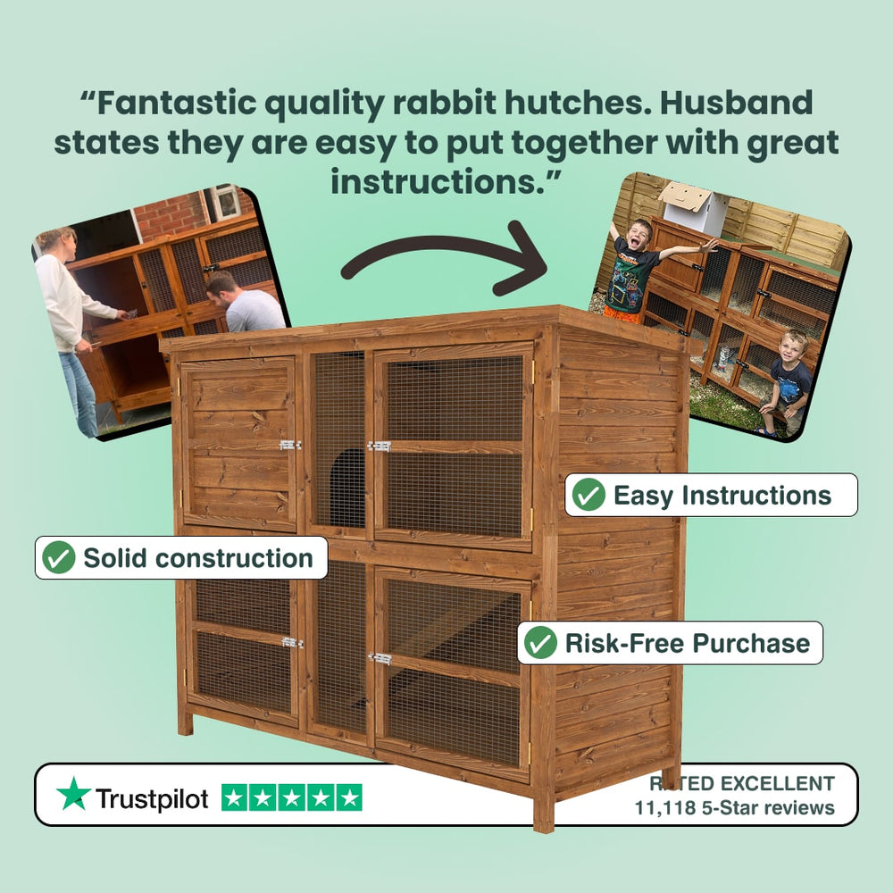 Rabbit Hutches Rabbit Runs & Bedding For Sale | Free Gifts | Shop Now! – Home & Roost