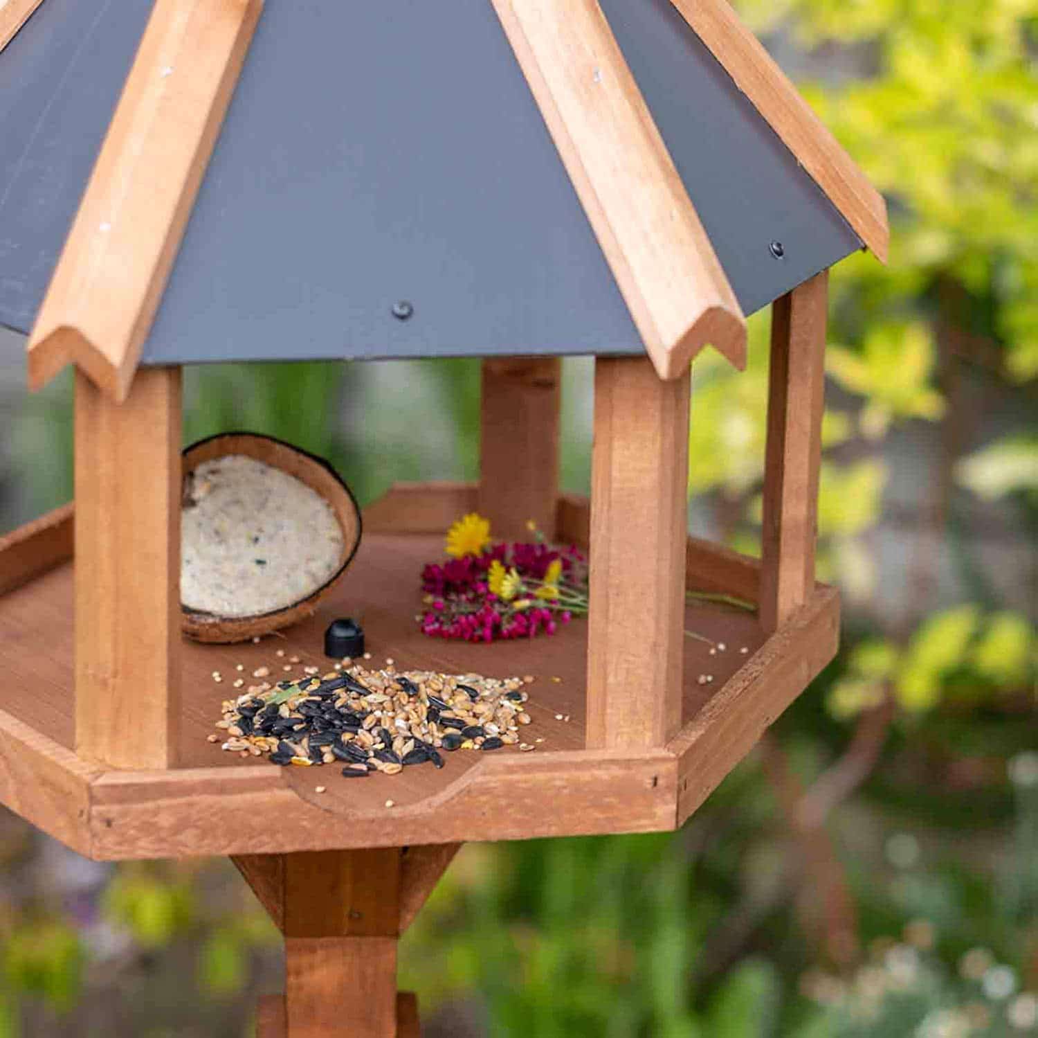 Slate roof bird table store