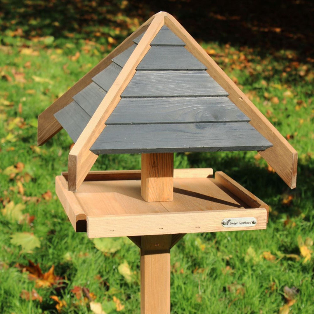 Charcoal Roof Bird Table with Mounting Stake – Home & Roost