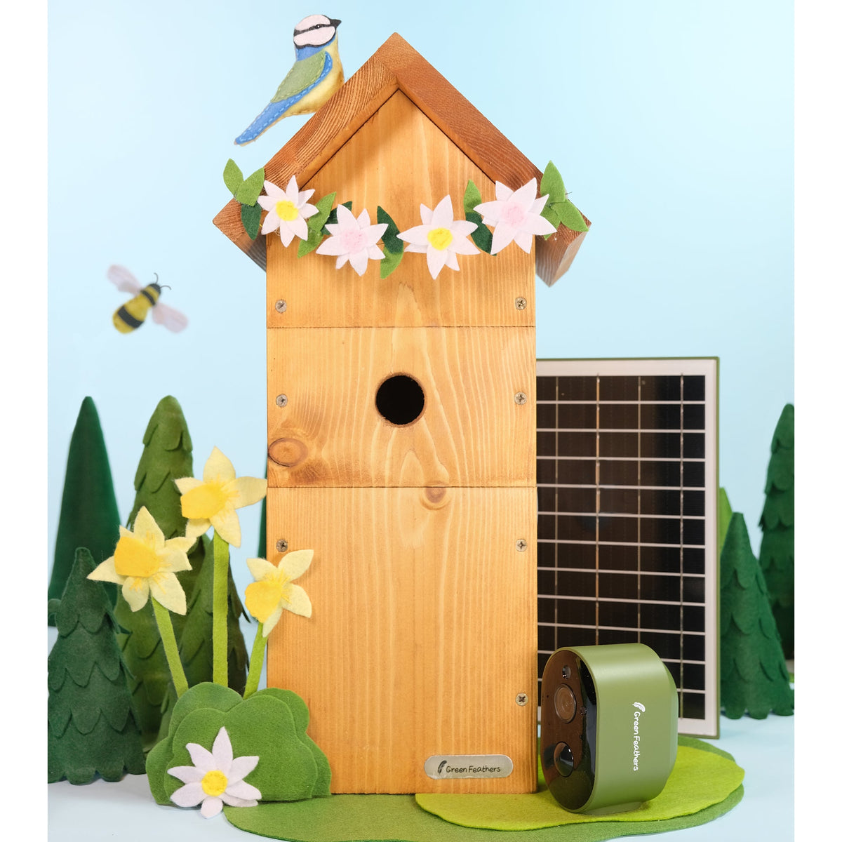 Solar Powered WiFi Bird Box HD Camera Starter Pack – Home & Roost